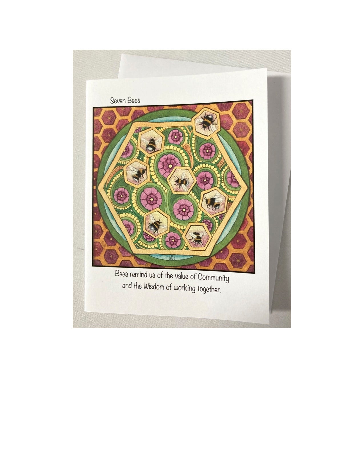 4409 Seven Bees notecard | Artistic Portland Gallery